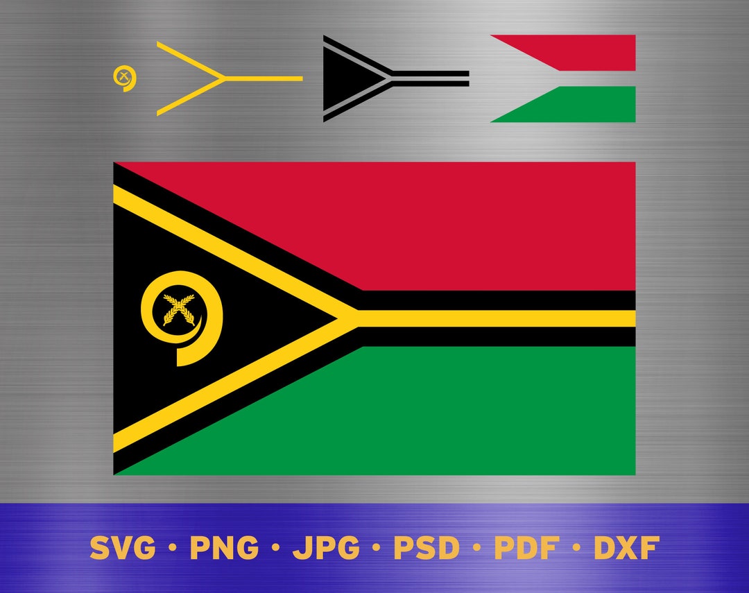Vanuatu Flag Svg Layered, Vanuatuan Flag Svg, Vanuatuan Flag Cricut ...
