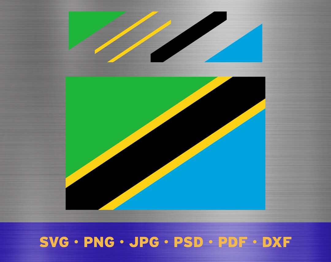 Tanzania Flag Svg Layered, Tanzanian Flag Svg, Tanzanian Flag Cricut ...