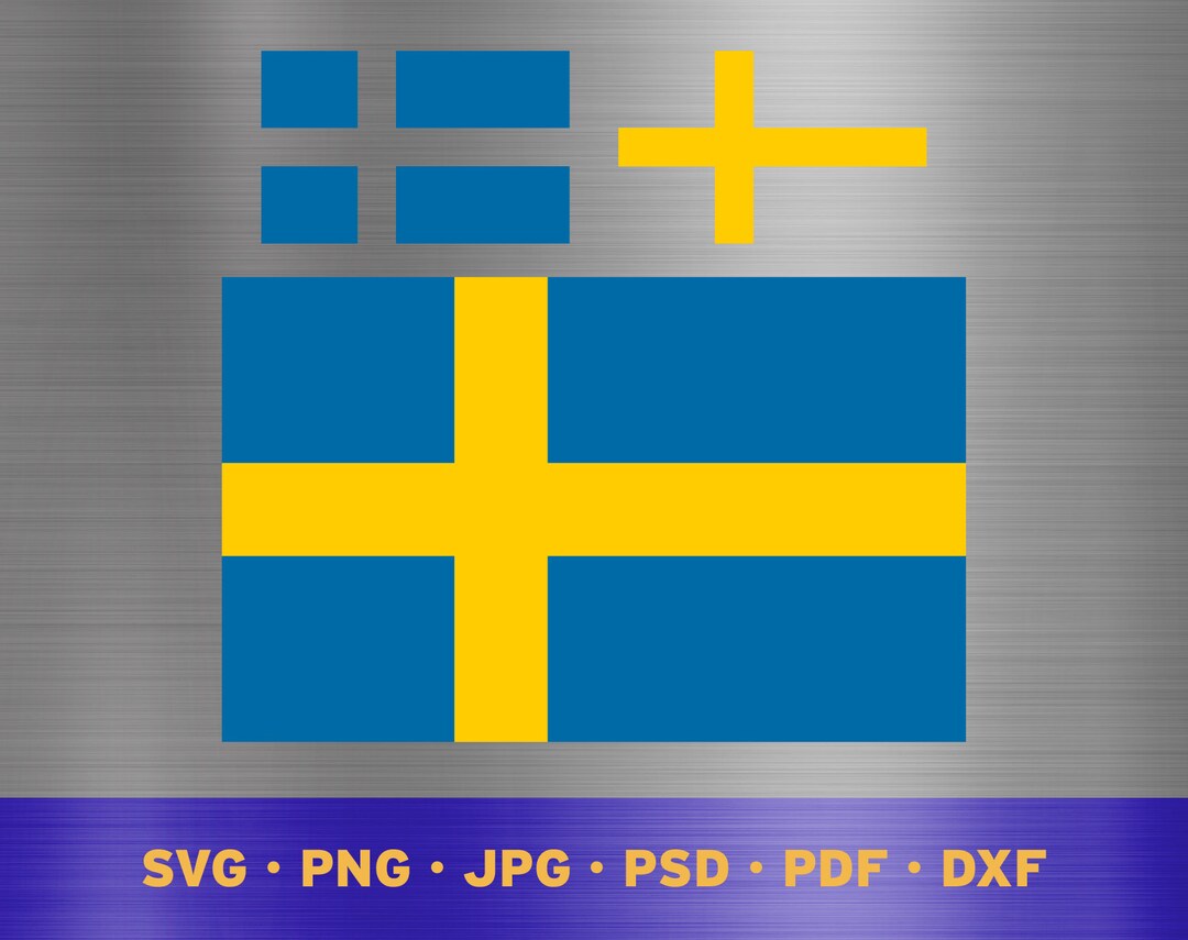 Sweden Flag Svg Layered, Swedish Flag Svg, Swedish Flag Cricut, Sweden ...