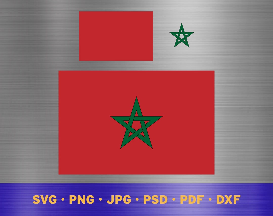Morocco Flag Svg Layered, Moroccan Flag Svg, Moroccan Flag Cricut ...