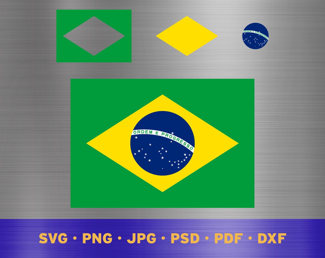 Brazil Flag Svg Layered, Brazilian Flag Svg, Brazilian Flag Cricut ...