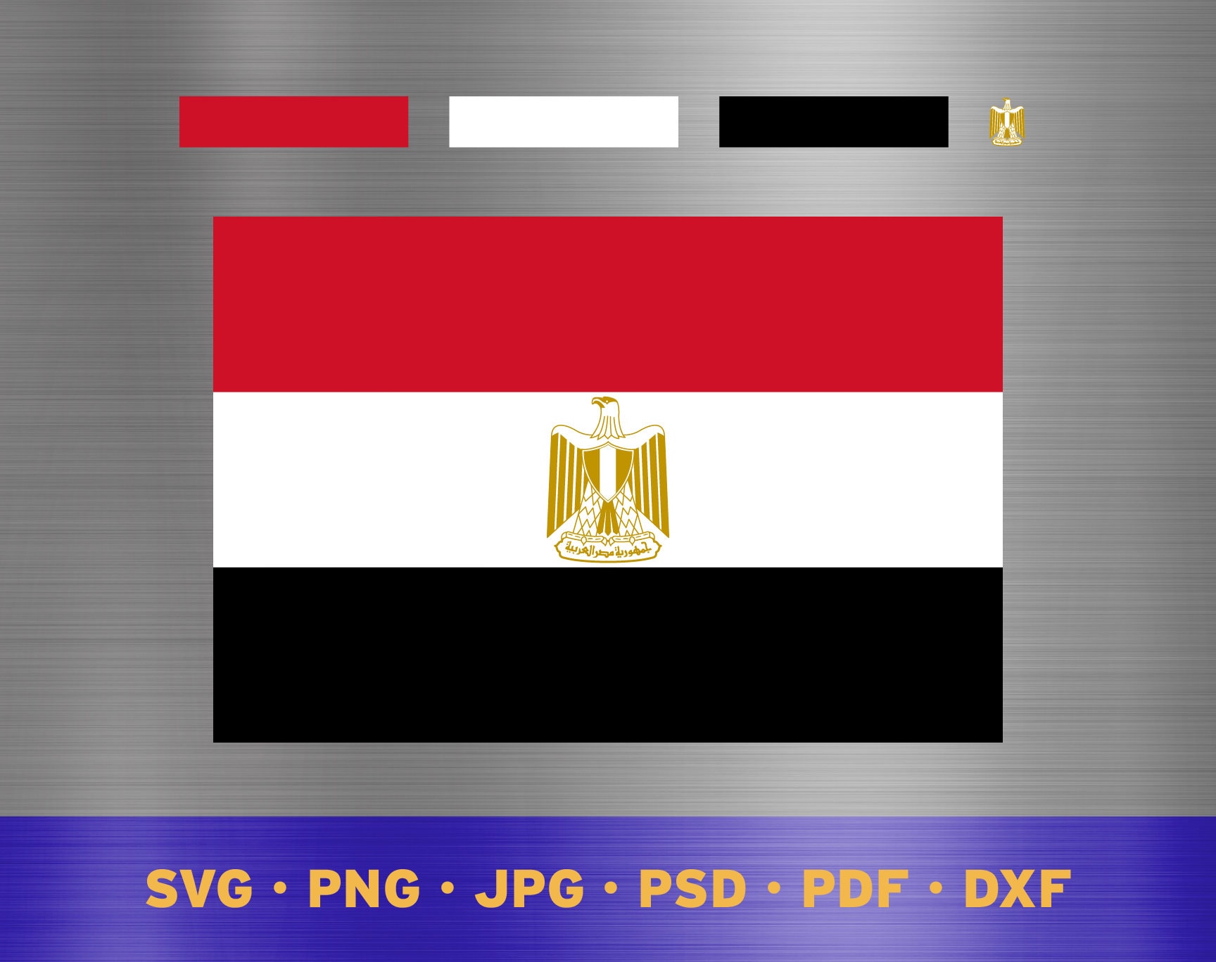 Egypt Flag Svg Layered, Egyptian Flag Svg, Egyptian Flag Cricut, Egypt ...