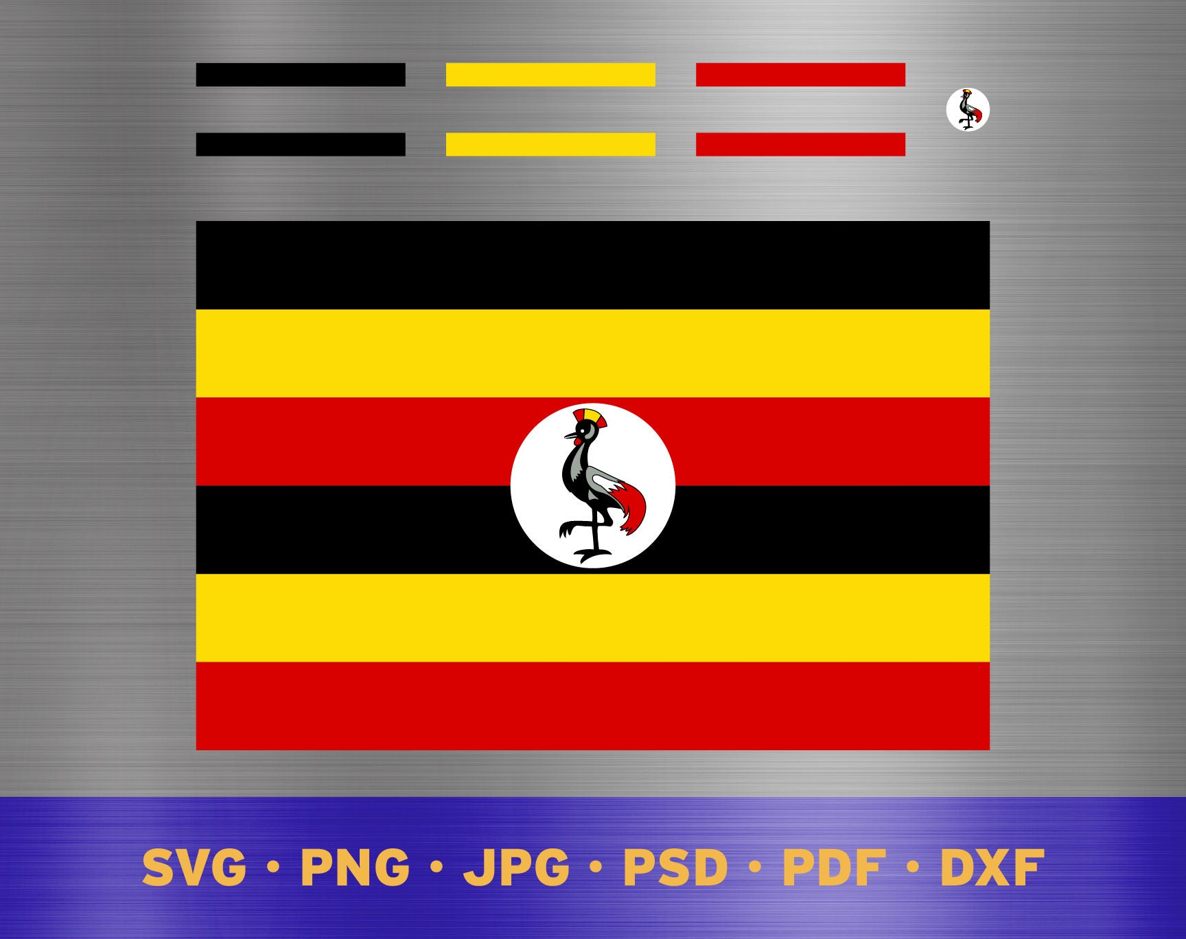 Uganda Flag Svg Layered, Ugandans Flag Svg, Ugandans Flag Cricut ...