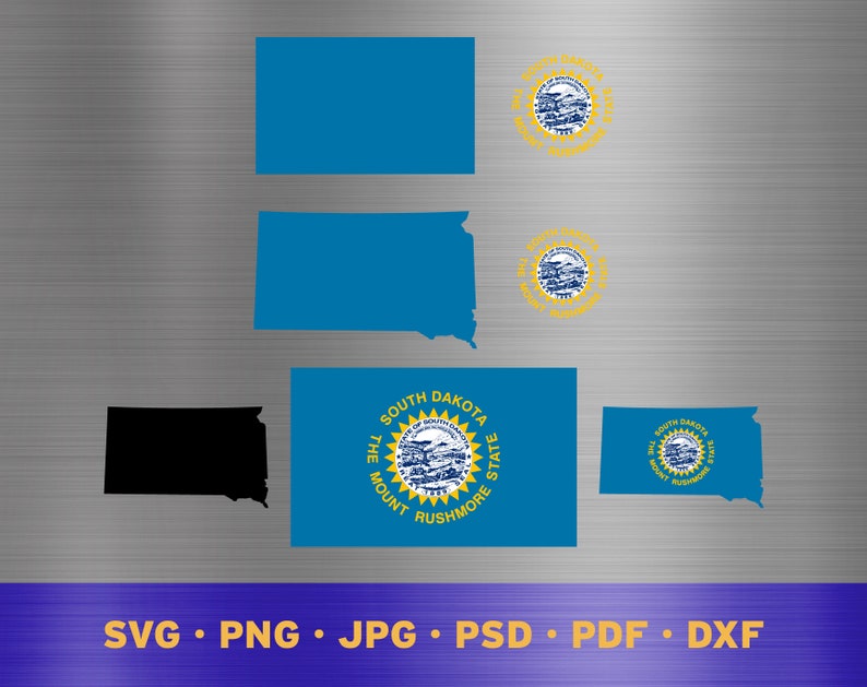 South Dakota State Flag Svg Layered, South Dakota State Flag Cricut ...