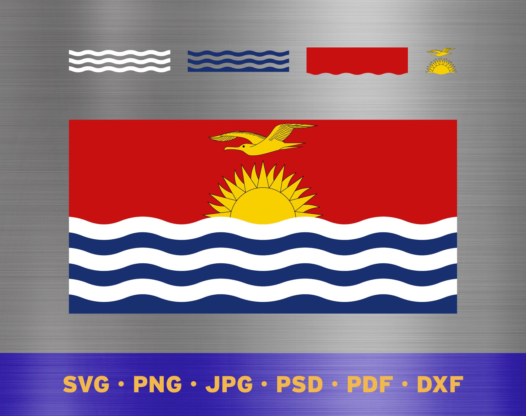 Kiribati Flag Svg Layered, I-kiribati Flag Svg, I-kiribati Flag Cricut ...