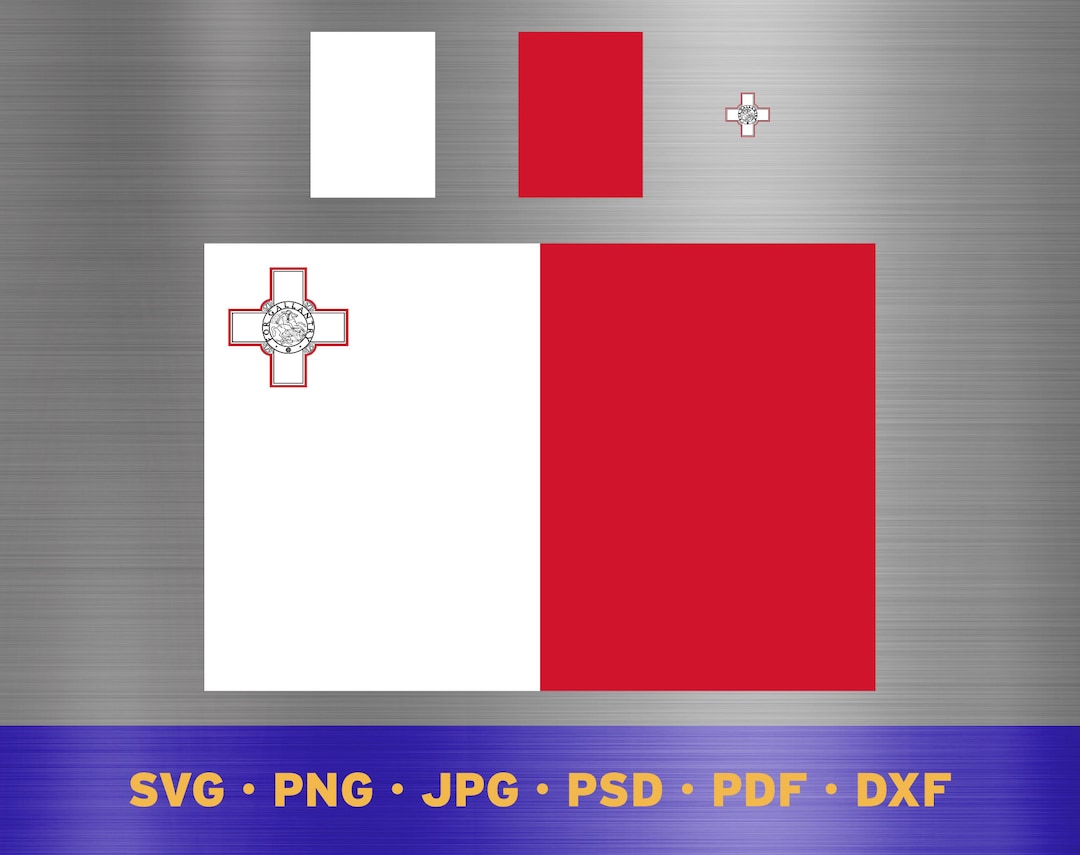 Malta Flag Svg Layered, Maltese Flag Svg, Maltese Flag Cricut, Malta ...