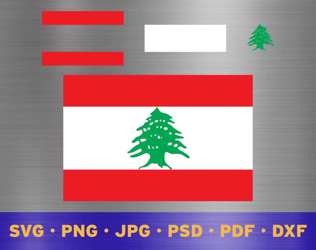 Lebanon Flag Svg Layered Lebanese Flag Svg Lebanese Flag - Etsy