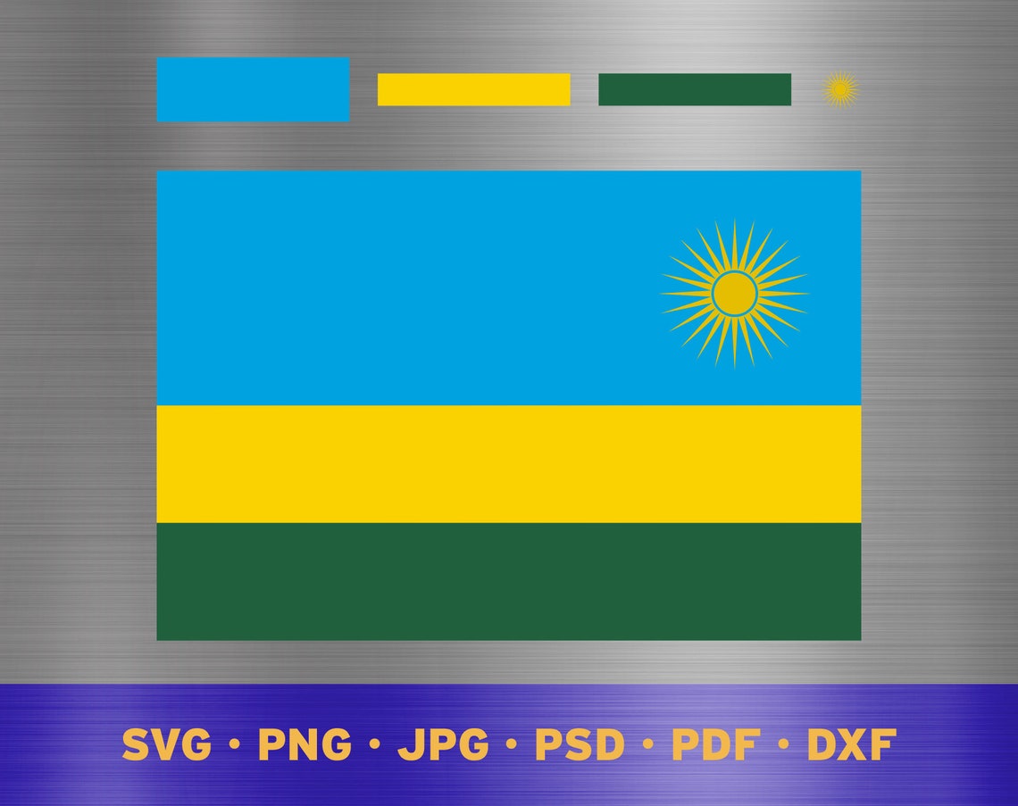 Rwanda Flag Svg Layered, Rwandan Flag Svg, Rwandan Flag Cricut, Rwanda ...