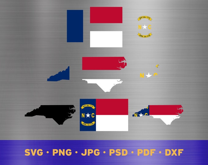 North Carolina State Flag Stencil North Carolina Stencil, Carolina ...