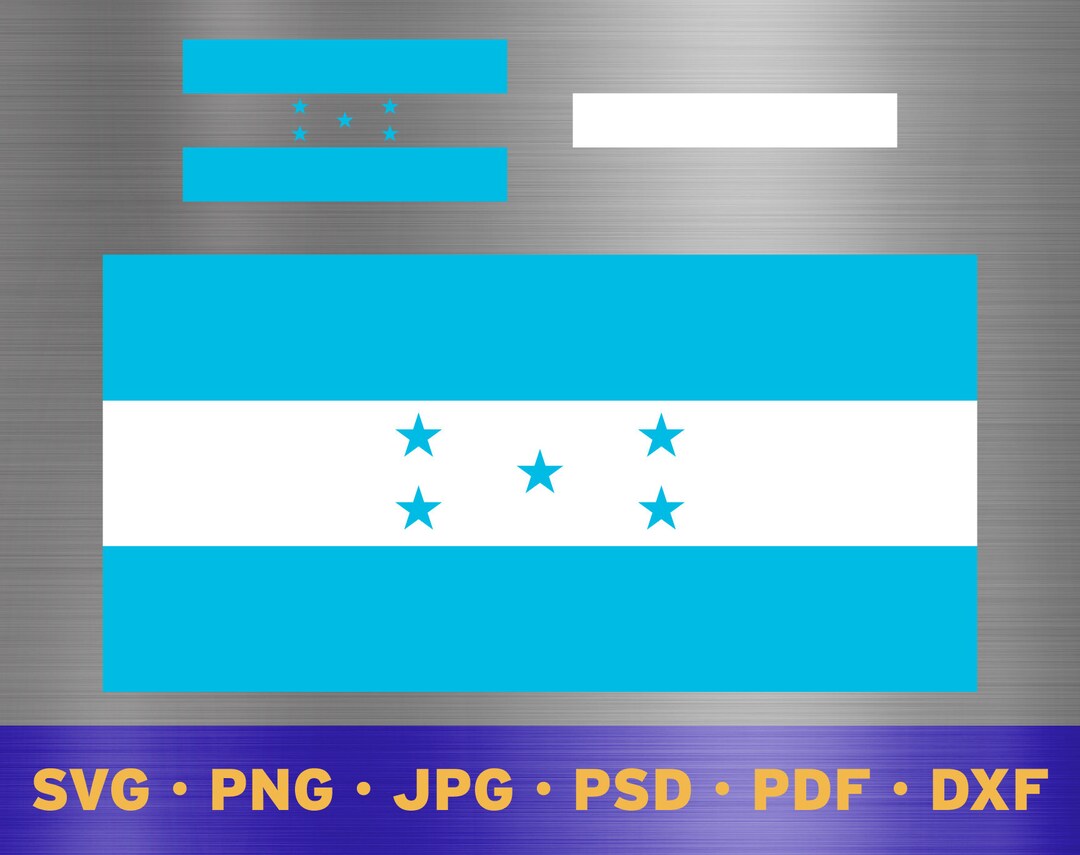 Honduras Flag Svg Layered Honduran Flag Svg Honduran Flag - Etsy
