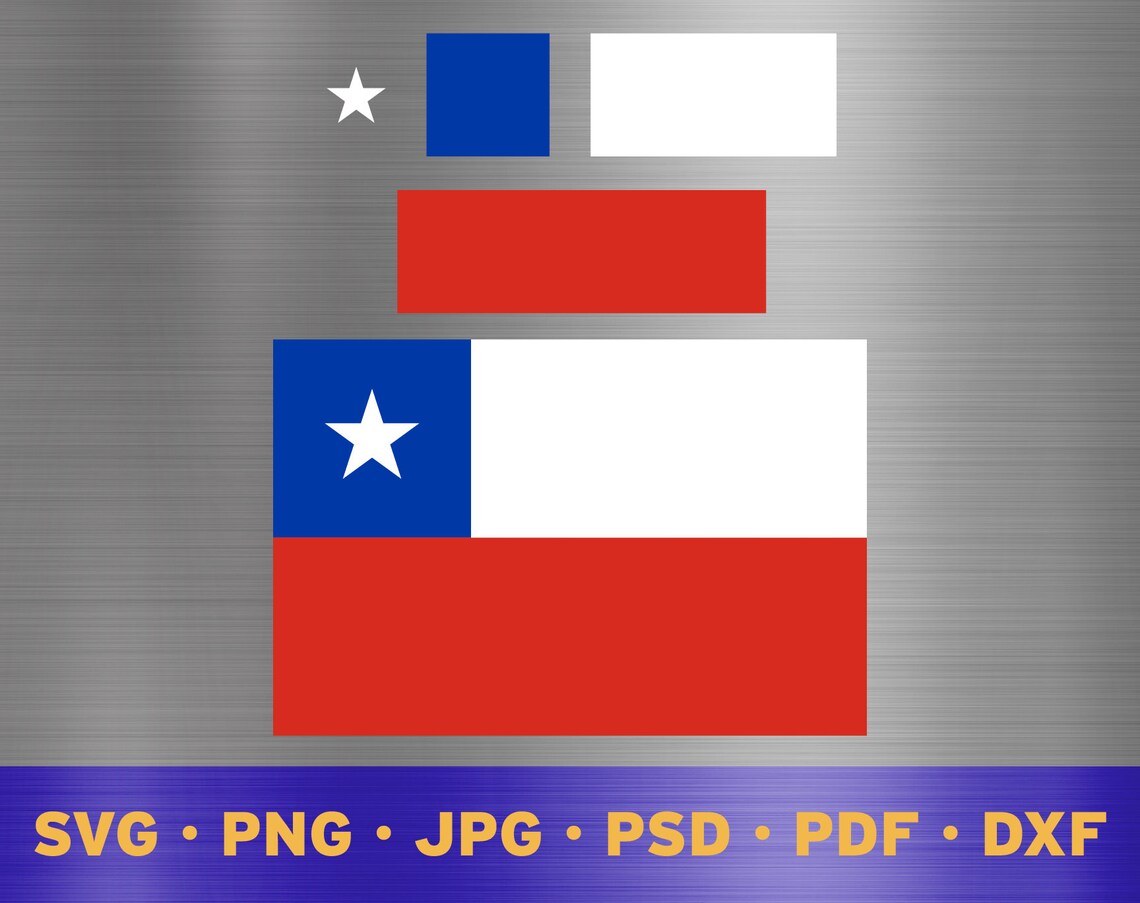 Chile Flag Svg Layered Chilean Flag Svg Chilean Flag Cricut - Etsy