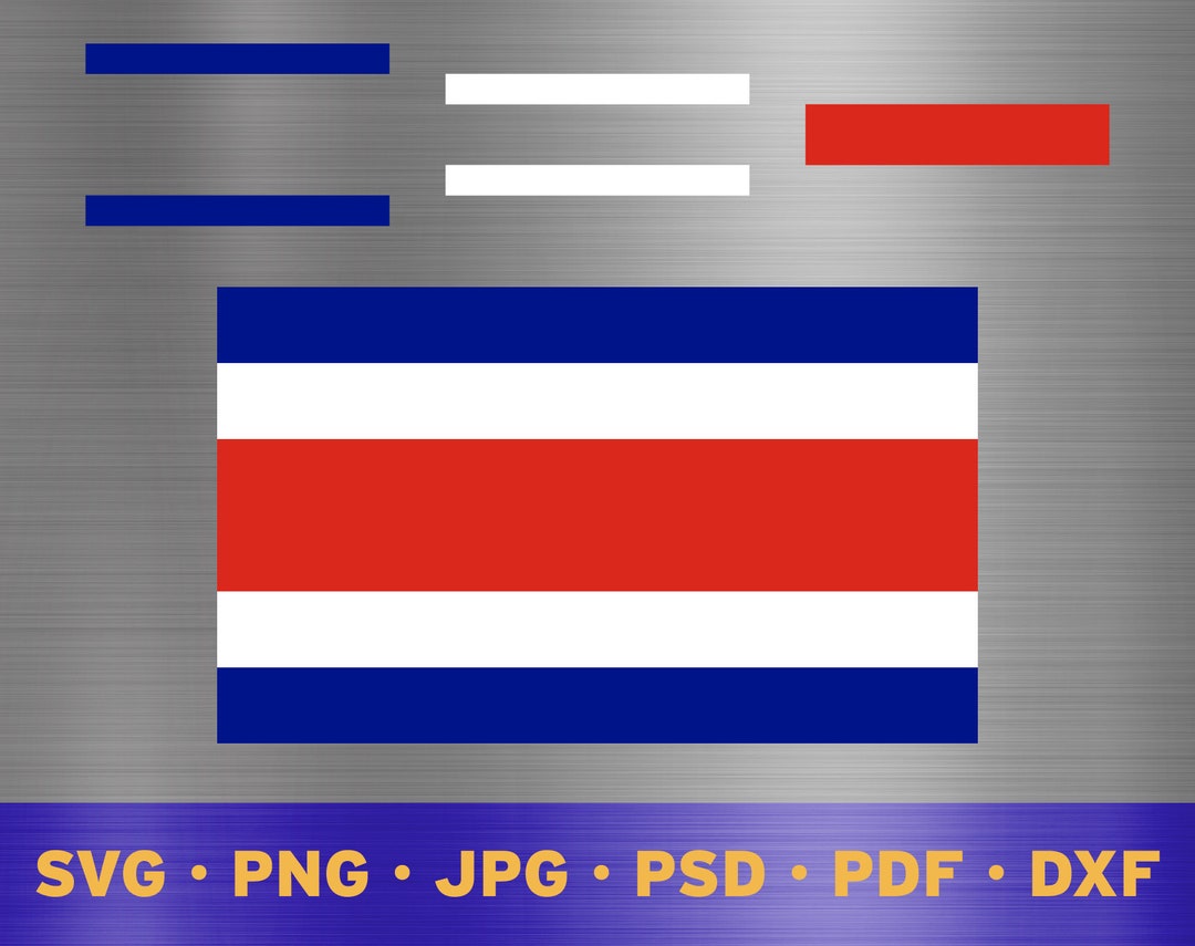 Costa Rica Flag Svg Layered Costa Rican Flag Svg Costa Rican - Etsy