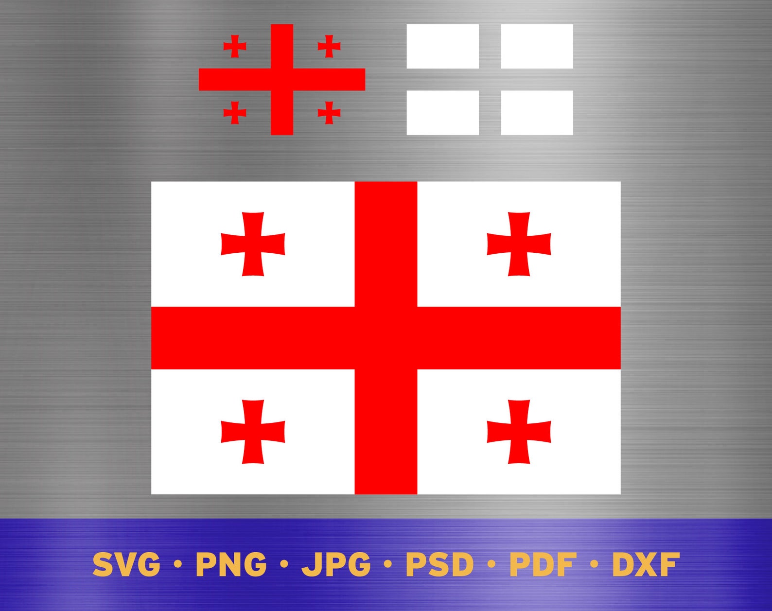 Georgia Flag Svg Layered, Georgian Flag Svg, Georgian Flag Cricut ...