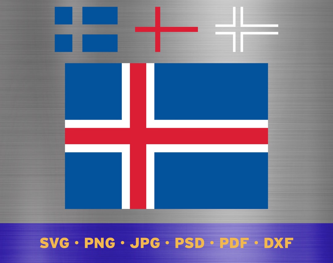 Iceland Flag Svg Layered, Icelandic Flag Svg, Icelandic Flag Cricut ...