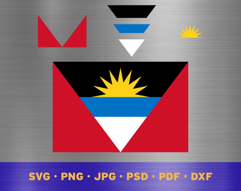 Antigua and Barbuda Flag Svg Layered, Antiguan and Barbudan Flag Png - Etsy