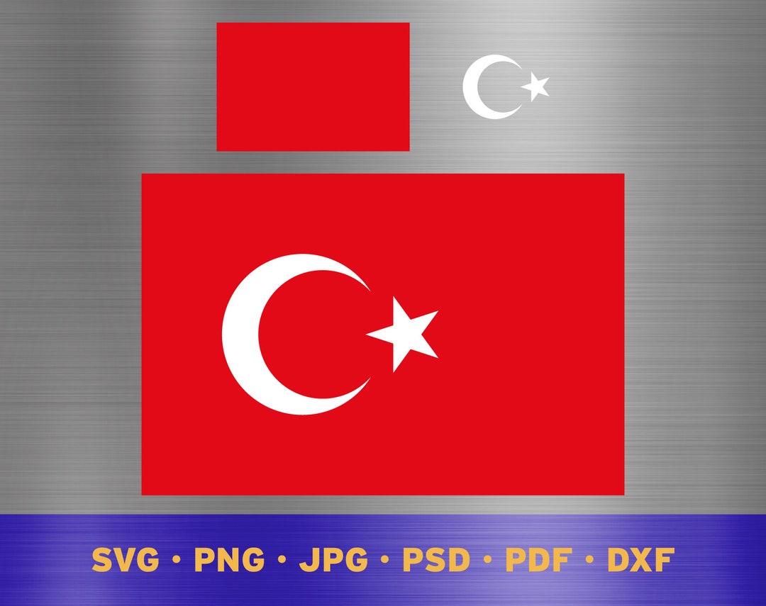 Turkey Flag Svg Layered, Turkish Flag Svg, Turkish Flag Cricut, Turkey ...