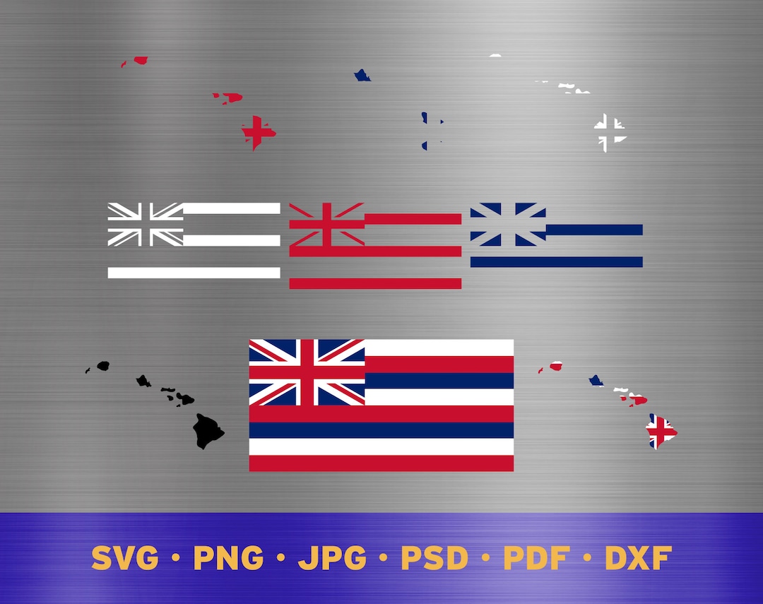 Hawaii Flag Svg Layered, Hawaiian Flag Svg, Hawaiian Flag Cricut ...