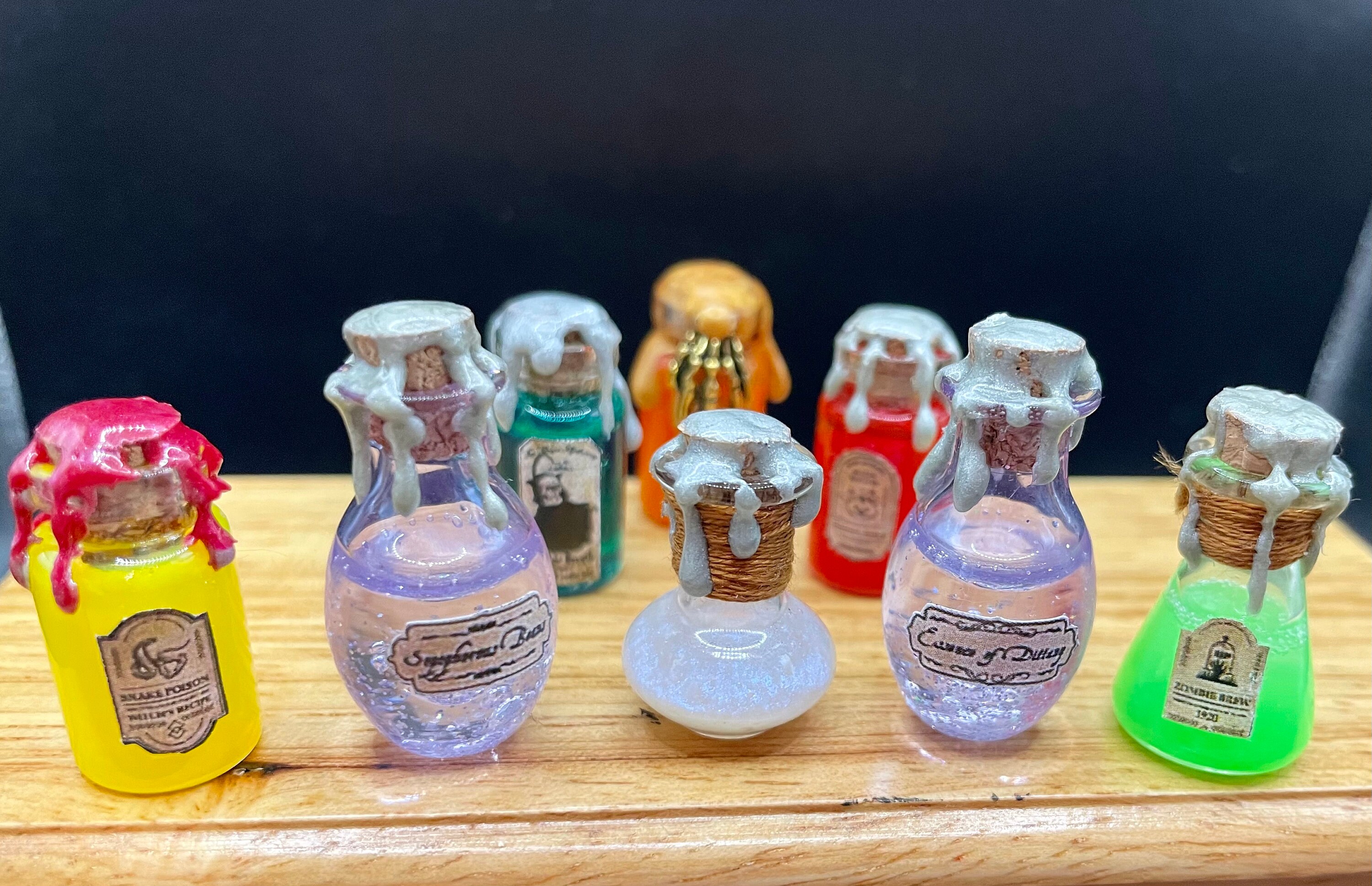 Unique Speciality Miniature Potion Bottles 1/12 Scale Halloween ...