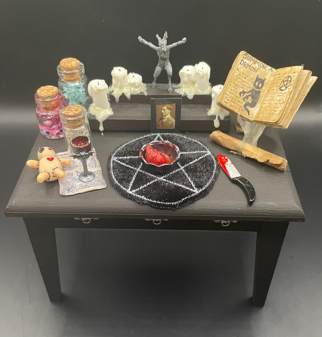 Miniature 1/12 Scale Ritual Witches Table - Etsy
