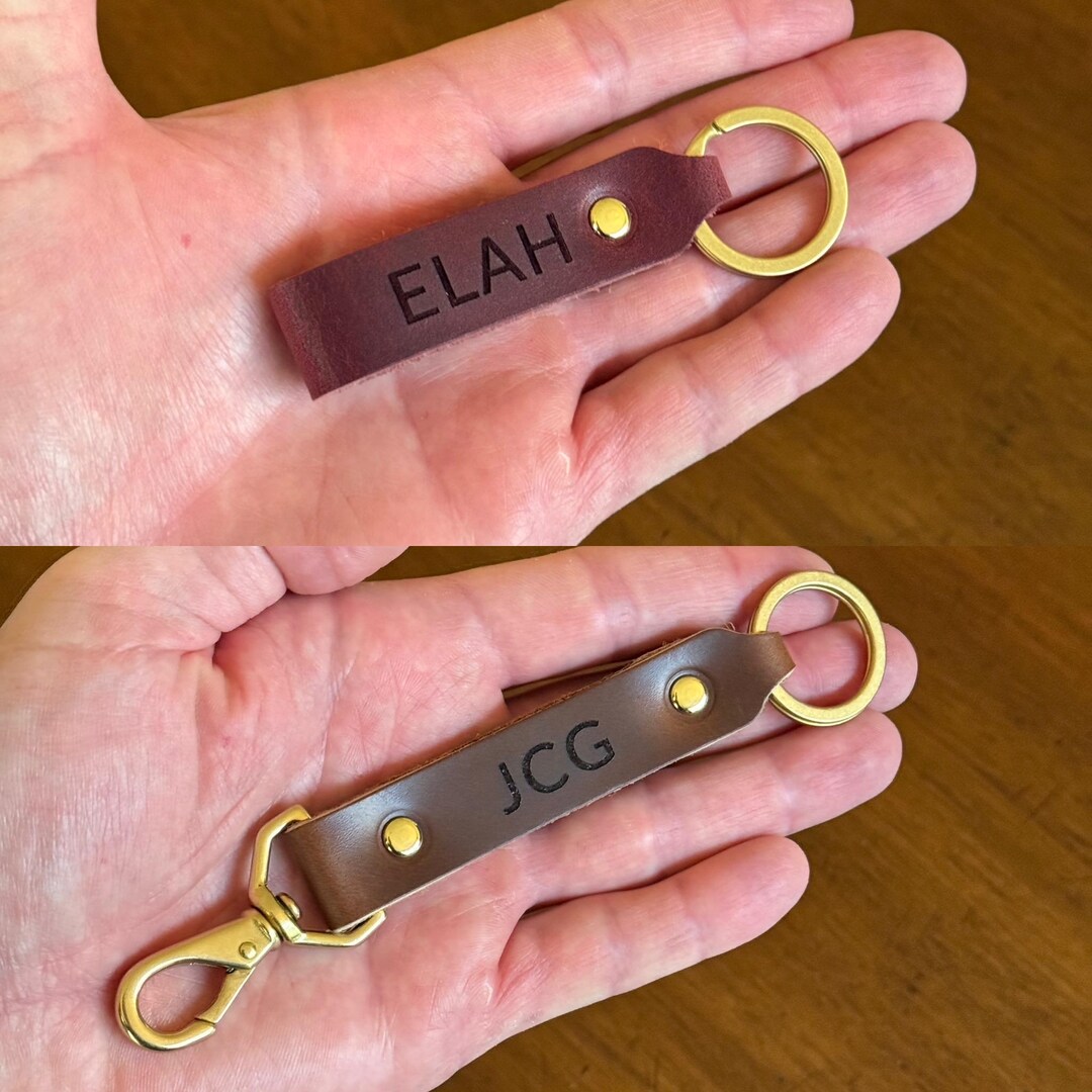Loop Key Chain + Custom Engraving - Etsy