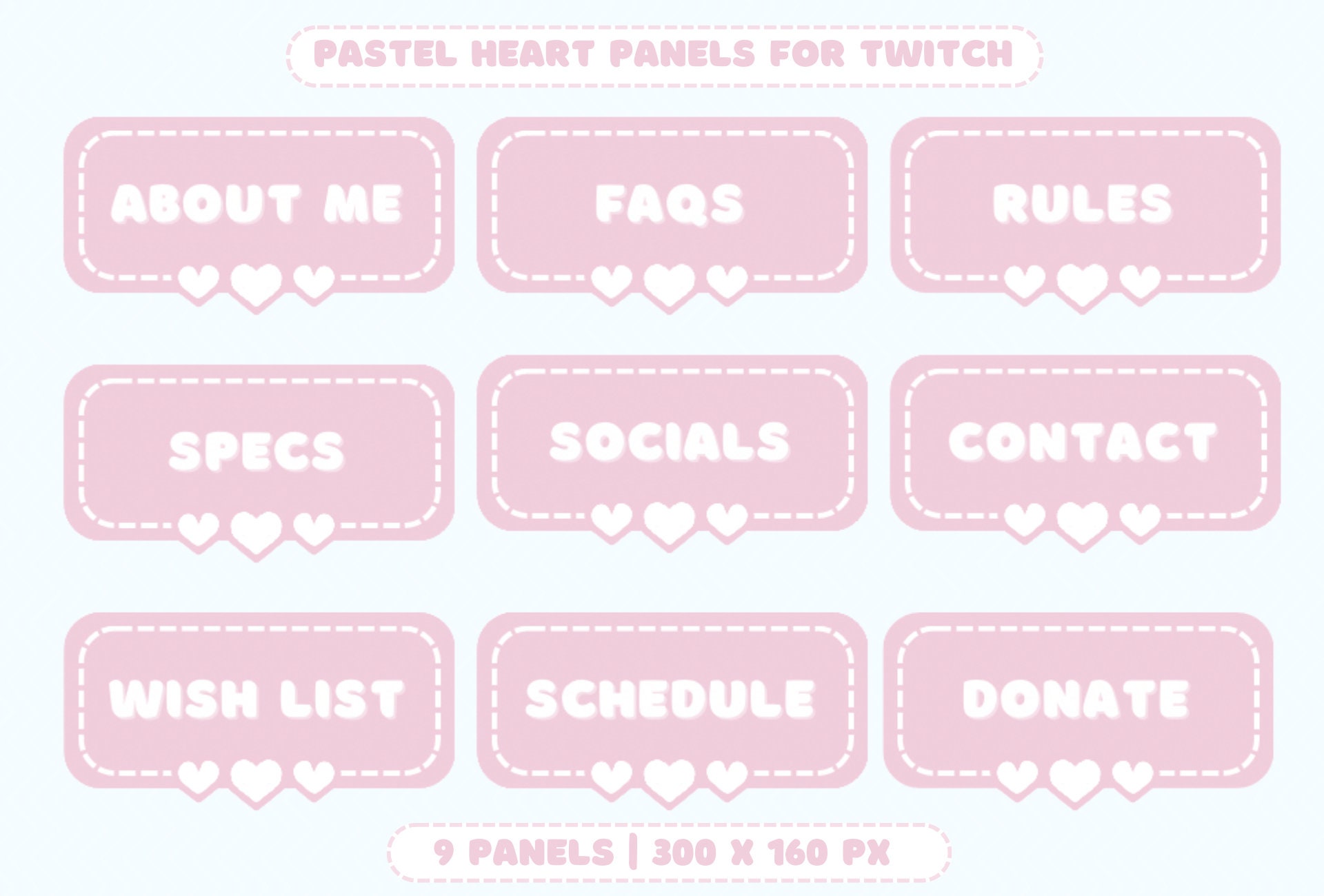 Pink Simple Stream Overlay Package for Twitch | Cute Twitch Theme ...