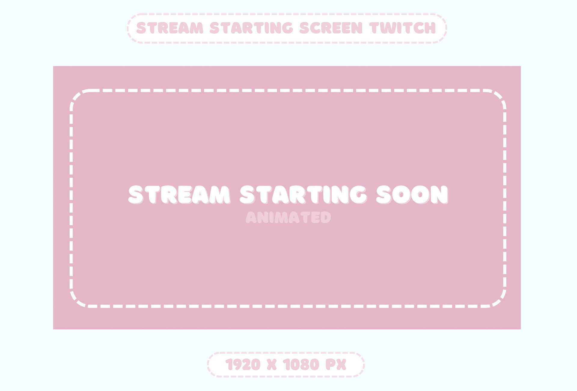 Pink Simple Stream Overlay Package for Twitch | Cute Twitch Theme ...