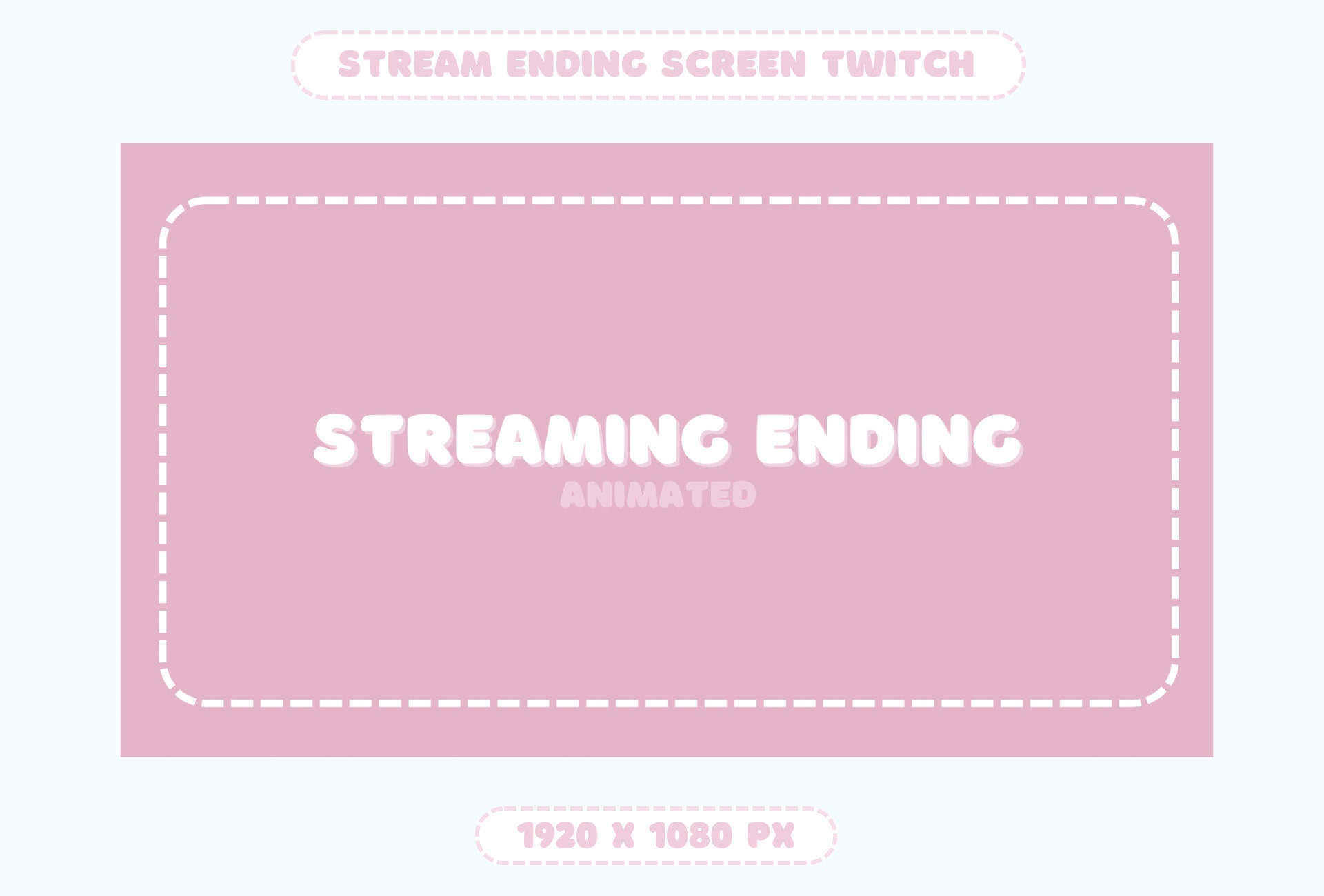 Pink Simple Stream Overlay Package for Twitch | Cute Twitch Theme ...