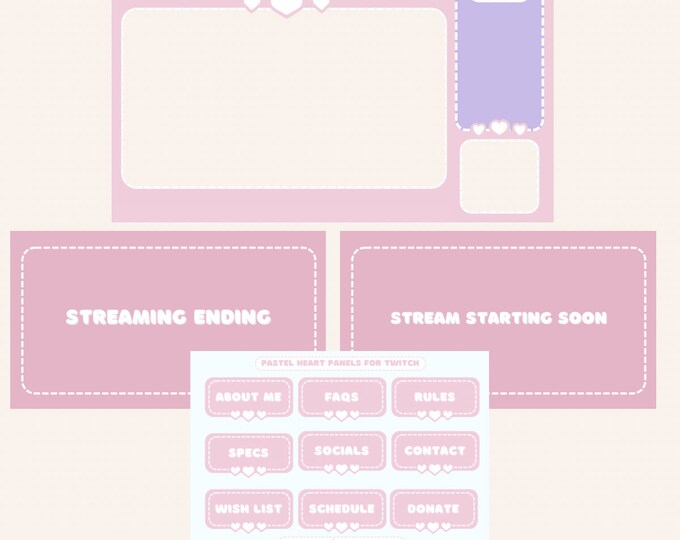 Animated Game Console Stream Overlay, Twitch Pink Console Package ...