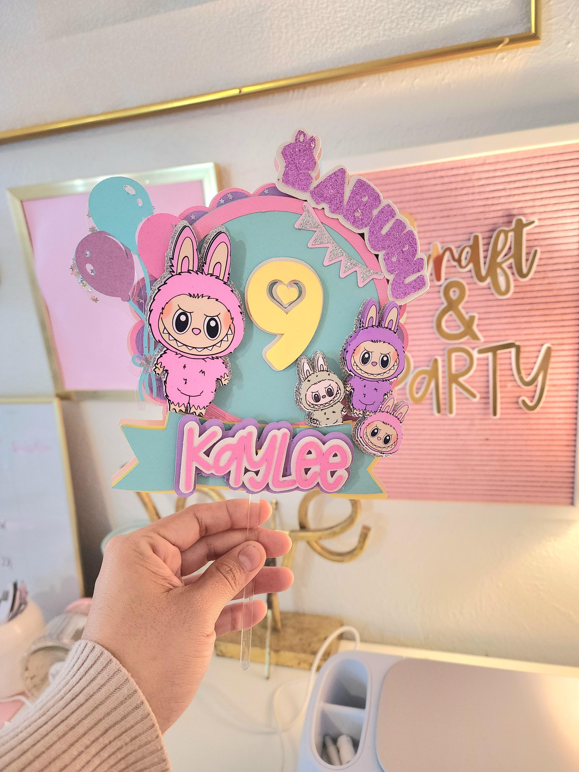 Labubu Cake Topper Personalized for a Colorful Labubu Birthday Labubu ...