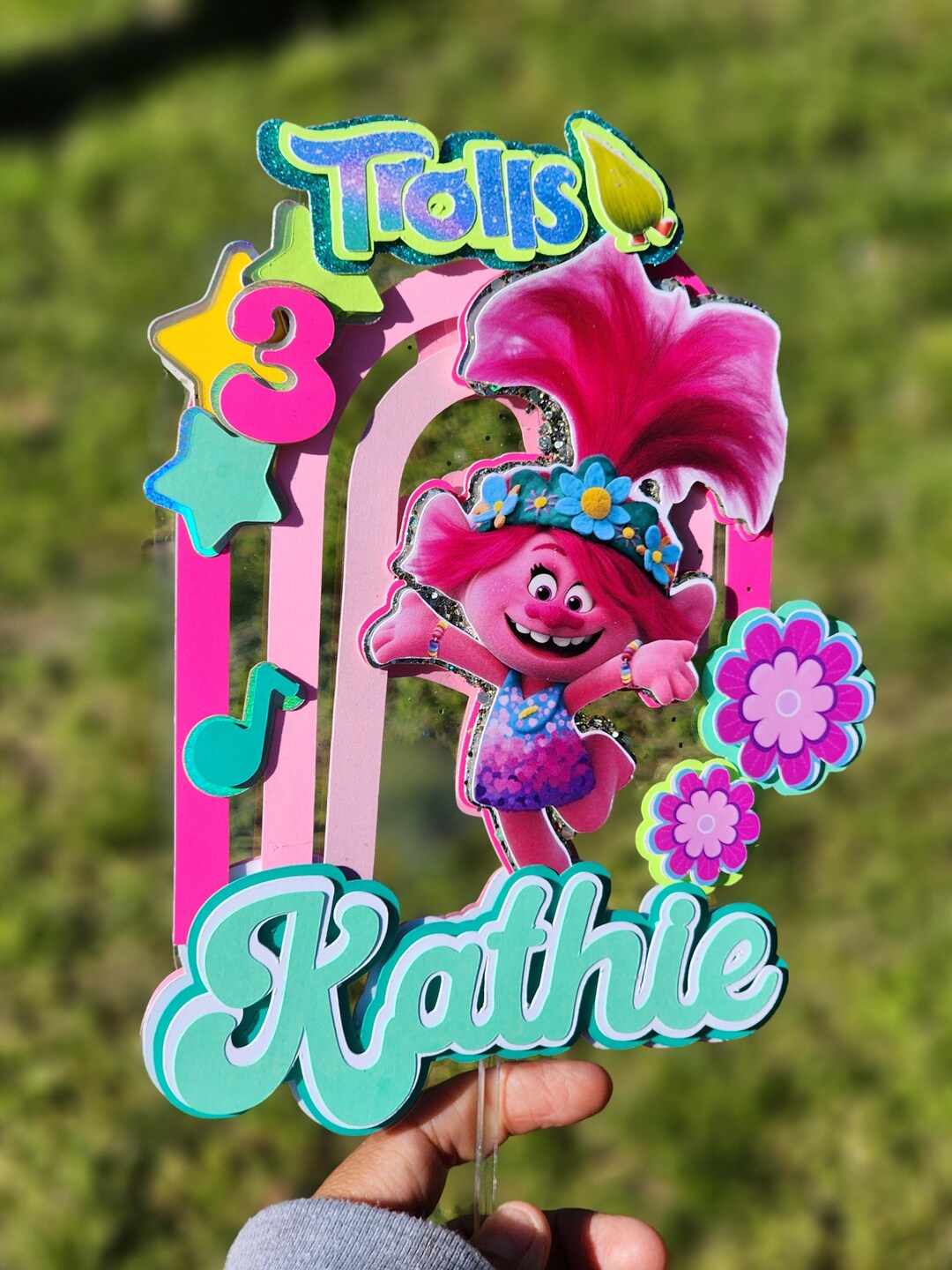 Trolls , Princess Poppy Caketopper - Etsy