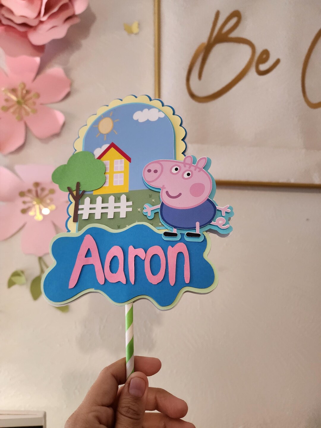 George Piggy Cake Topper || Custom Cake Toppers Pig - Etsy