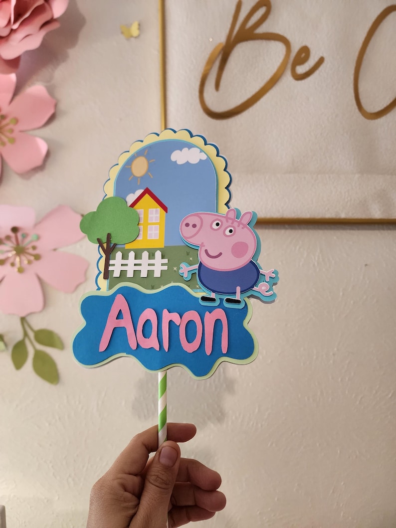 George Piggy Cake Topper || Custom Cake Toppers Pig - Etsy