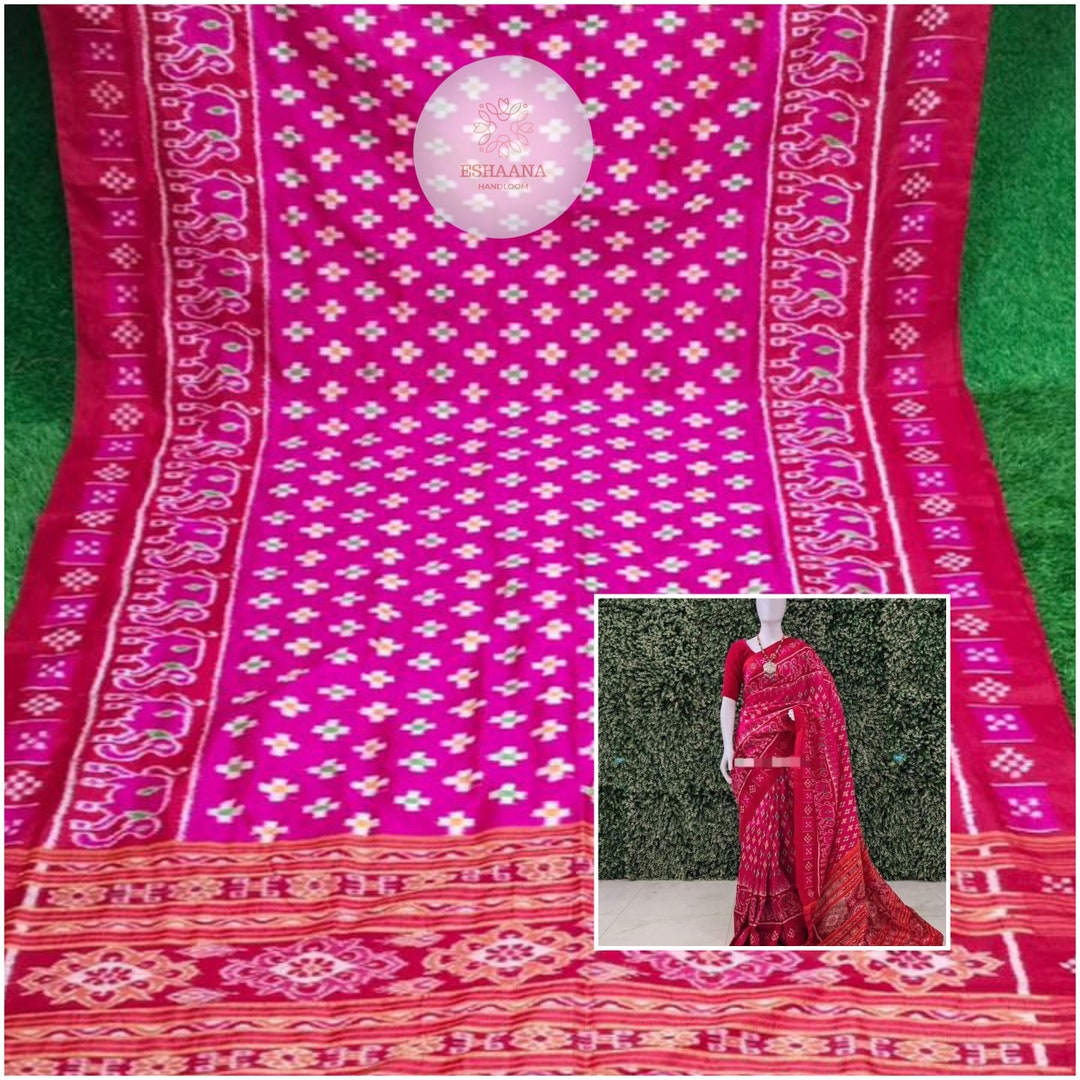Sambalpuri Khandua Pasapali Border Silk Saree(mulberry Silk) - Etsy