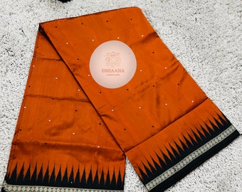 Black Maroon Musical Instruments Odisha Ikat Sambalpuri Silk Saree ...