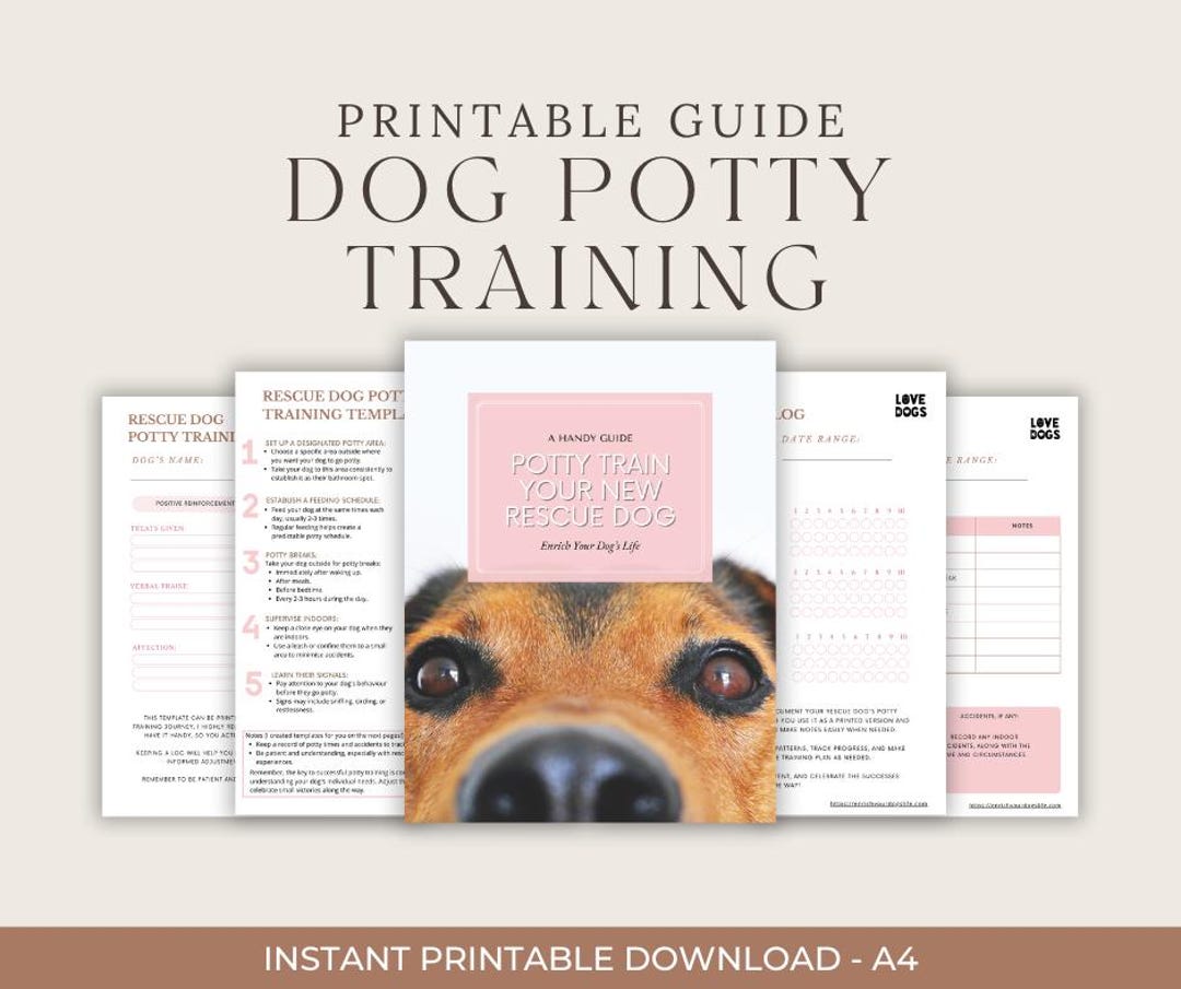 Potty Train Your New Rescue Dog Checklist and Workbook | Potty Training ...