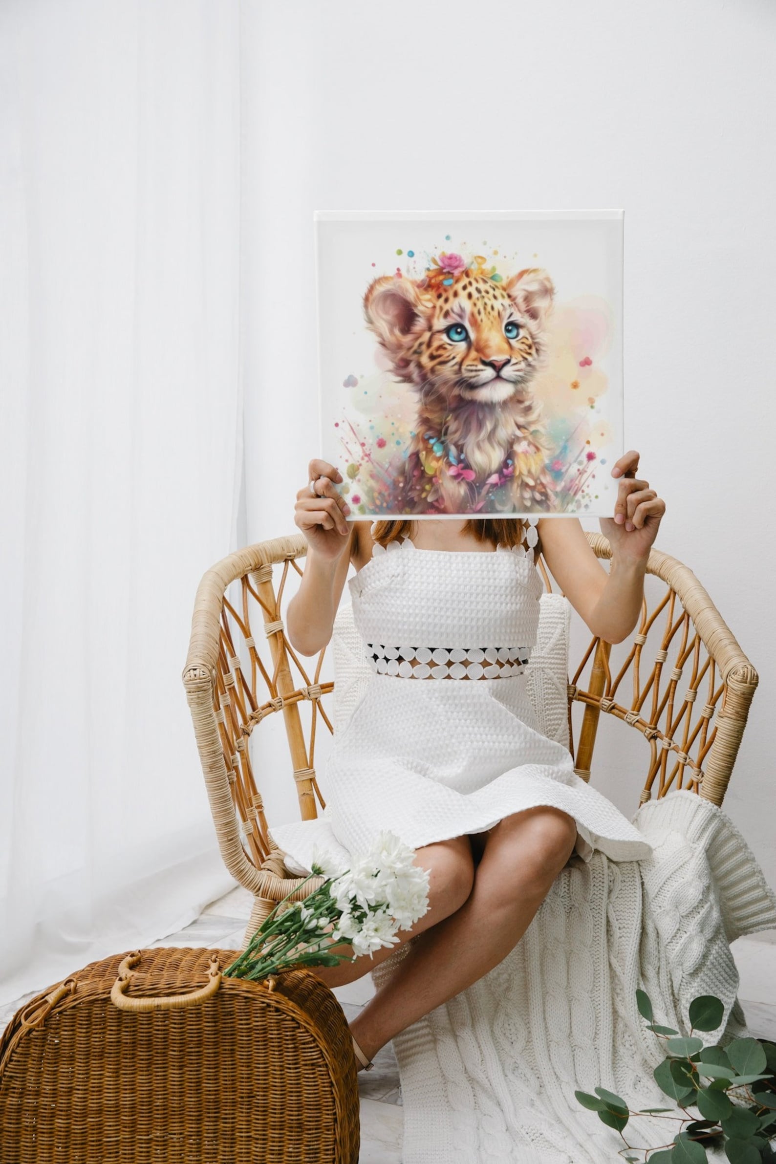 Leopard Watercolor Clipart Nursery Decor Baby Leopard Watercolor Cute ...
