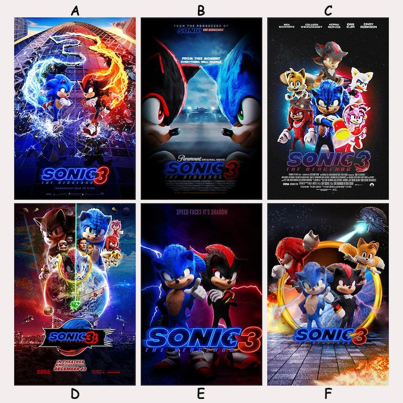 Sonic 3 Shadow Poster - Etsy