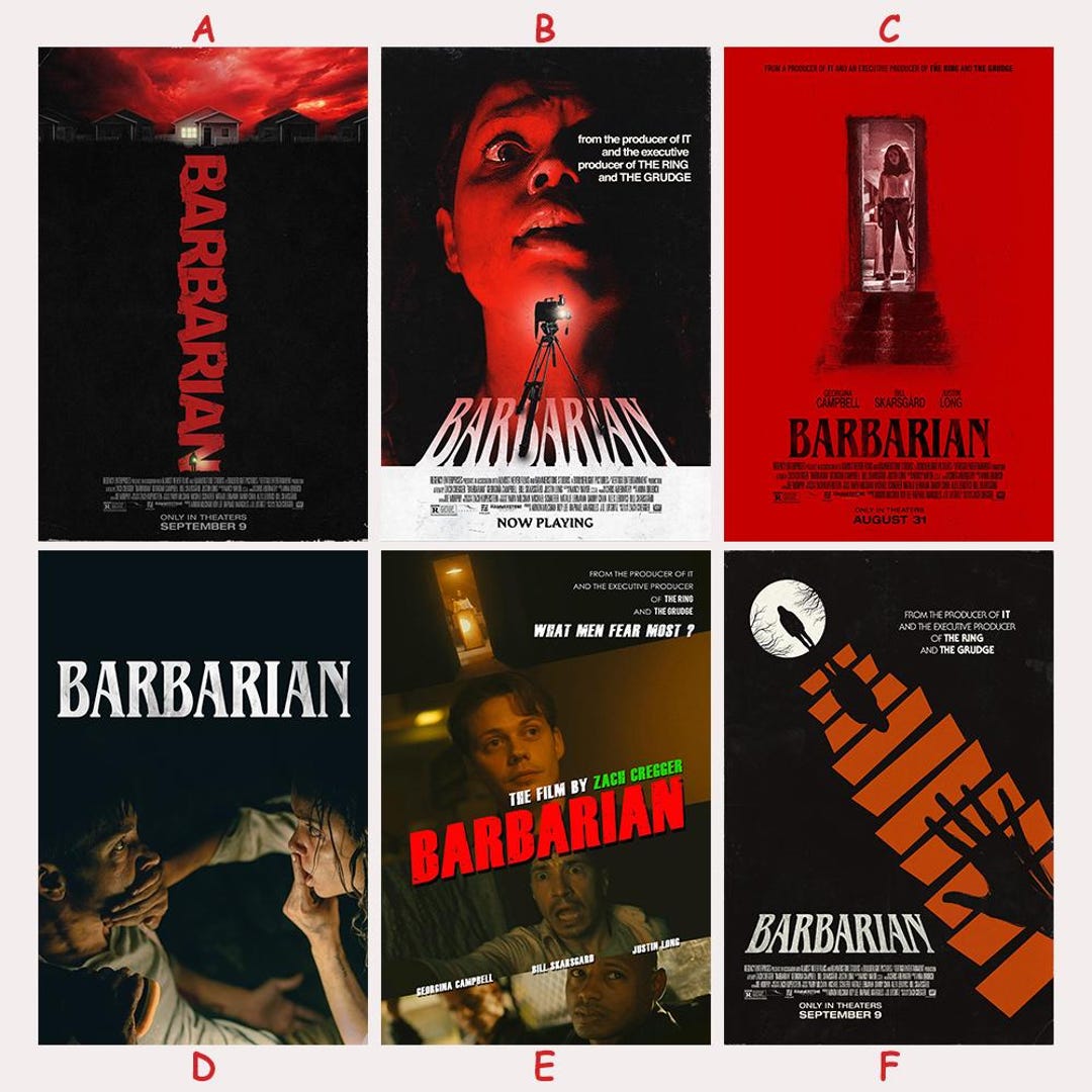 Barbarian Movie Poster, Christmas Room Decor, Home Decor, Wall Art ...