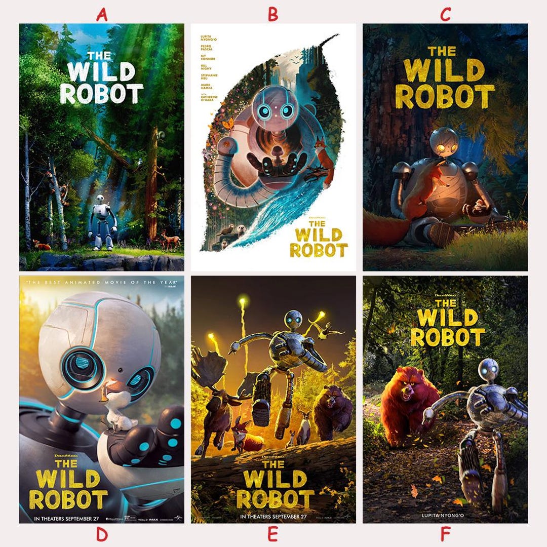 The Wild Robot Animation Movie Poster, Canvas Print, Room Decor, Home ...