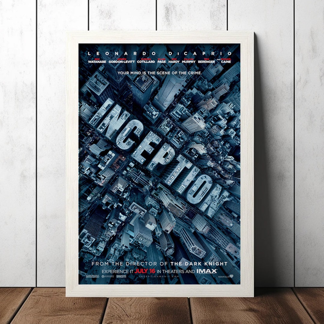 Inception Classic Movie Poster - Film Fan Collectibles - Vintage Movie ...