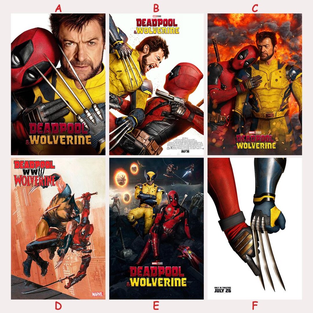 Deadpool & Wolverine Movie Poster, Deadpool Poster, Wolverine Poster ...