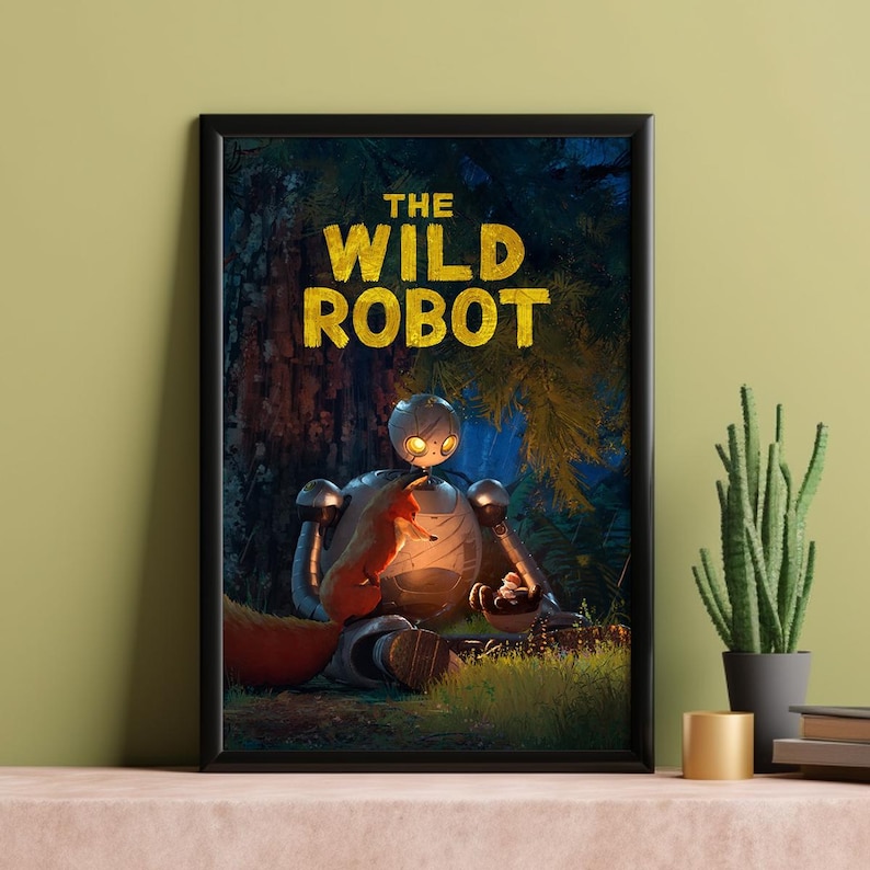 The Wild Robot Animation Movie Poster, Canvas Print, Room Decor, Home ...