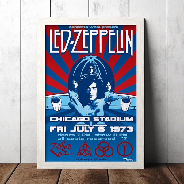 Led Zeppelin Concert Poster - Etsy