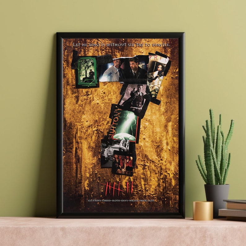 Se7en (1995) Classic Vintage Movie Poster - Film Fan Collectibles ...