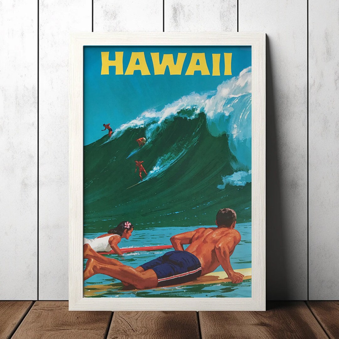 Vintage Travel Poster Hawaii - Retro Decor Poster - Art Poster - Home ...