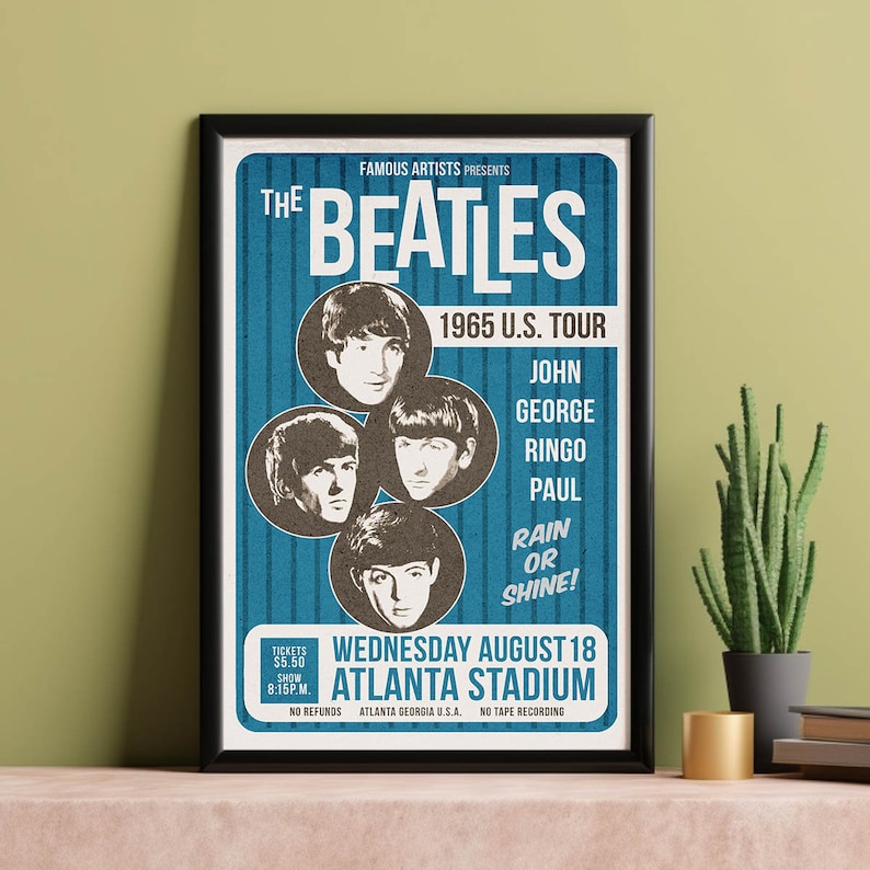 The Beatles Concert Poster - Music Fan Collectibles - Vintage Music ...