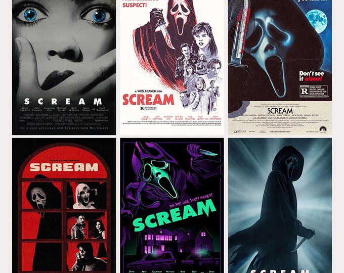 Scream Horror Art Print // Wes Craven Scream Horror Art // Scream Drew ...