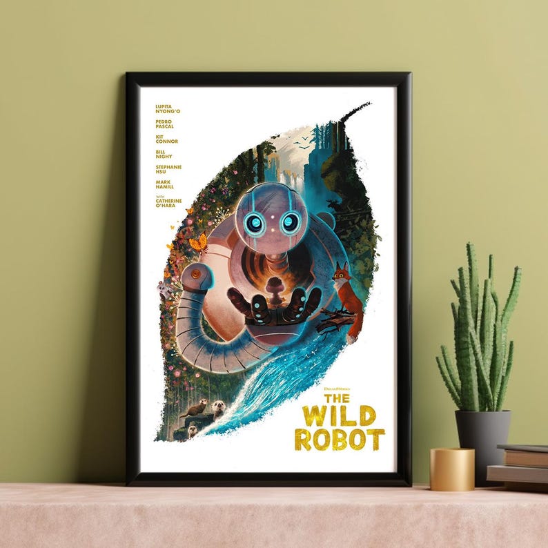 The Wild Robot Animation Movie Poster, Canvas Print, Room Decor, Home ...