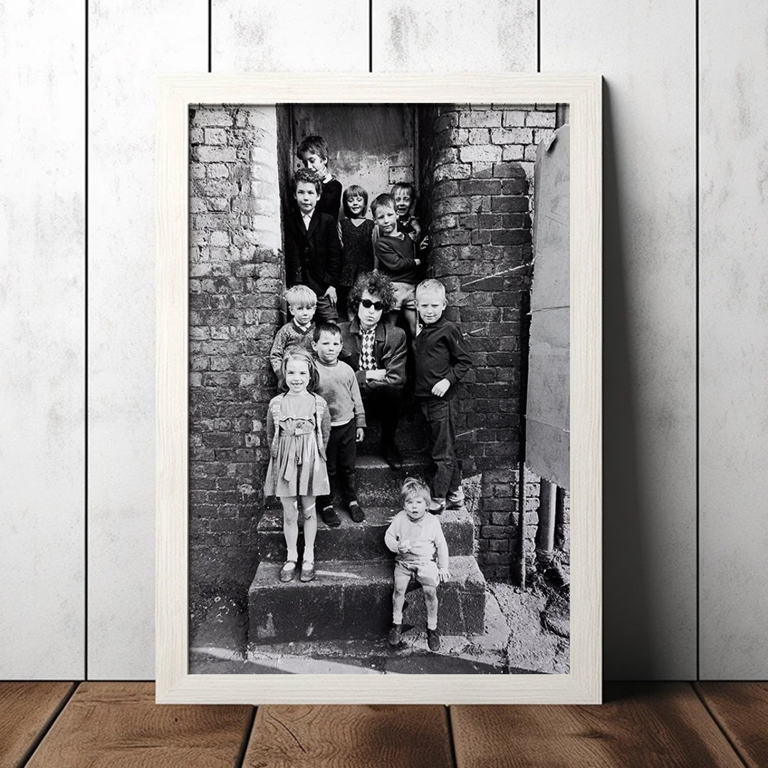 Bob Dylan With Children 1966 Vintage Poster - Music Fan Collectibles ...