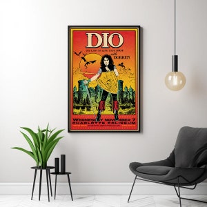 Dio 1984 Tour Poster - Music Fan Collectibles - Vintage Music Poster ...